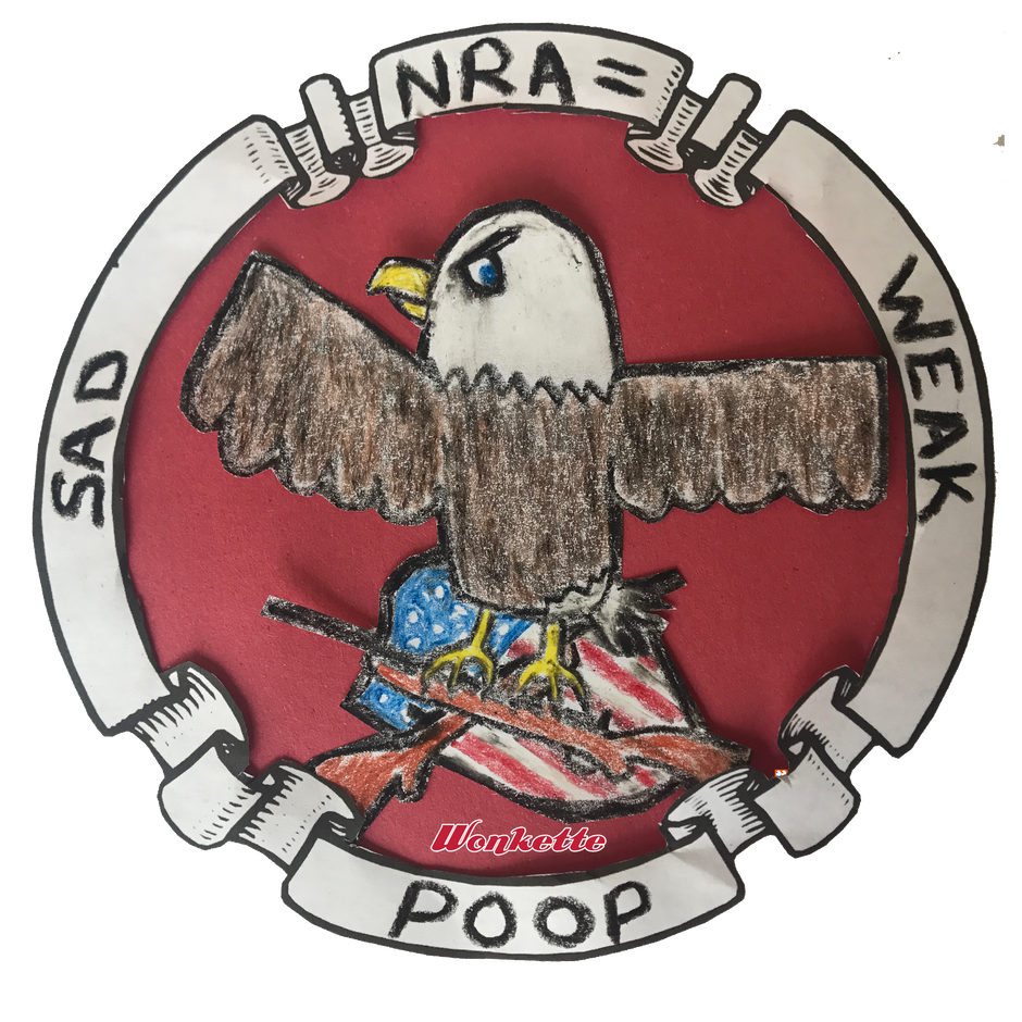 NRA = Weak Sad Poop sticker – Wonkette Bazaar